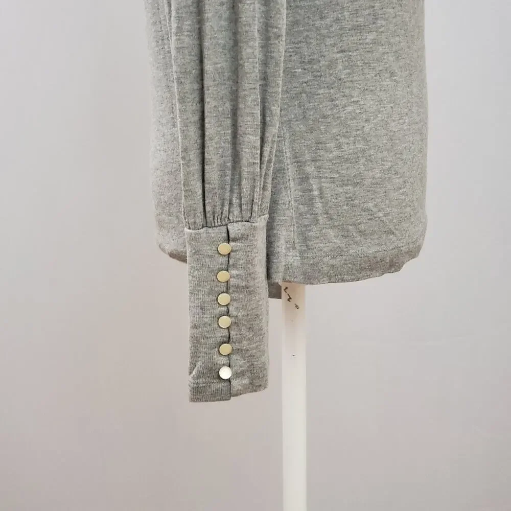 Banana Republic | Tops | Banana Republic Gray Modal Mockneck Puff ...